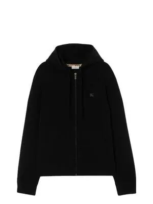 Burberry Cashmere Blend Zip Hoodie - Black