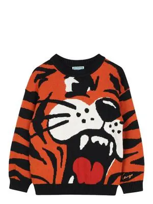 Kenzo Tiger Intarsia-knit Sweater - Black