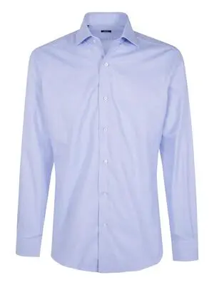 BARBA NAPOLI Classic Oxford Shirt - Light Blue