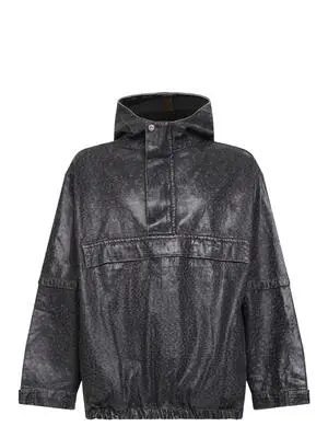 PDFCHANNEL Pdf Oversized Hooded Printed Coat - Multi-color
