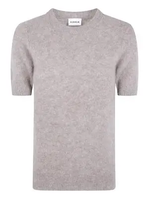 P.a.r.o.s.h Crew-neck Short-sleeve Knit Top - Gray