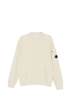 C.P. COMPANY Lens-detail Sleeve-pocket Sweatshirt - Sand