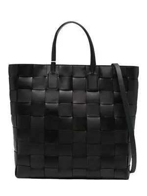 Dragon Diffusion Medium Pino Woven Top Handle Bag - Black