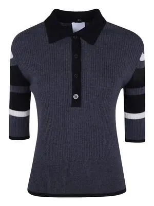 Mantū Striped Sleeve Sweater - Black