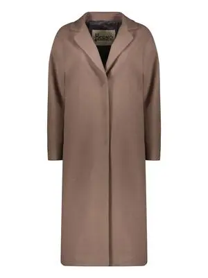 Herno Lapel-collar Button-up Coat - Brown