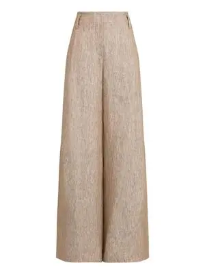 Brunello Cucinelli Pleated A-line Trousers - Light Brown