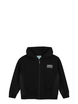 KENZO Kenzo Logo-Patch Hooded Zip-Up Jacket