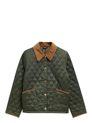 Barbour Icons Cropped Liddesdale Quilted Jacket - Olive