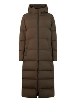 Herno Zip-up Hooded Long Coat - Brown