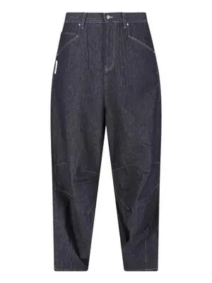 PDFCHANNEL Pdf Oversized Wide-leg Jeans - Blue