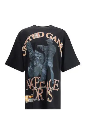 PDFCHANNEL Pdf Graphic Printed Crewneck T-shirt - Black