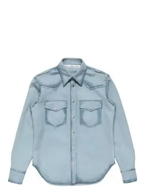 Acne Studios Suede Jacket - Light Blue