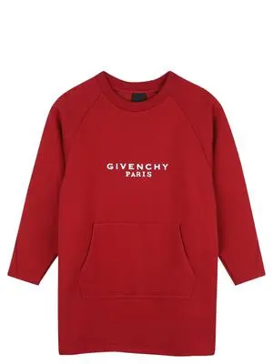 Givenchy Logo-print Pouch-pocket Dress - Red
