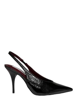Steve Madden Pointed-toe High-heeled Slingback Sandals - Black