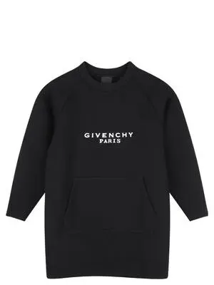 Givenchy Logo-print Raglan-sleeve Dress - Black