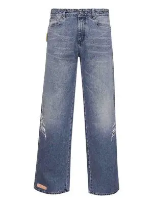 PDFCHANNEL Pdf Embroidered Straight-leg Jeans - Washed Blue