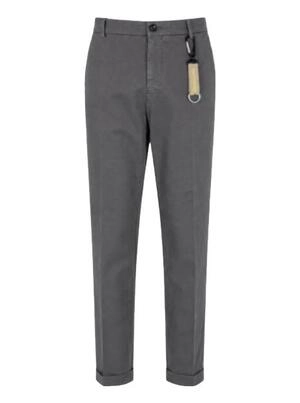 MANUEL RITZ Carabiner-detail Turn-up Trousers - Black