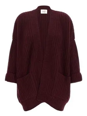 BE YOU Three-quarter Sleeve Cardigan - Bordeaux
