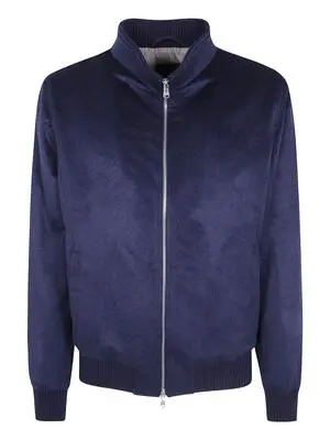 BARBA NAPOLI Fox Bomber Jacket - Blue