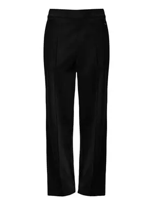 Calvin Klein Plaque Wide-leg Trousers - Black