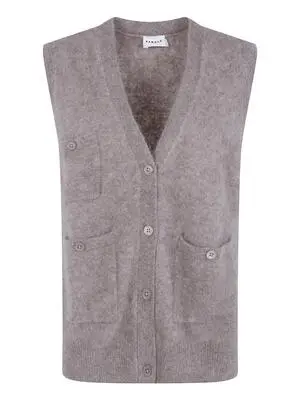 P.a.r.o.s.h Button-front Knit Vest - Gray