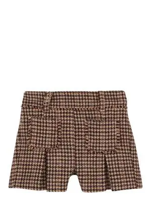 CHLOÉ Houndstooth-pattern Pleated Shorts