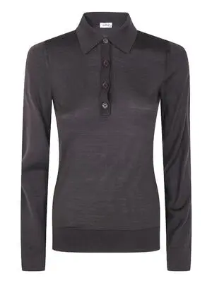 MRZ Long Sleeves Polo Neck Sweater - Mocha