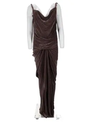 Rick Owens Silk-blend Maxi Dress - Gray
