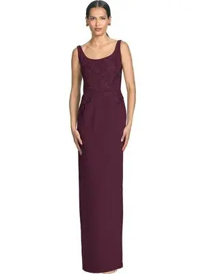 Sachin & Babi Lana Column Gown - Malbec