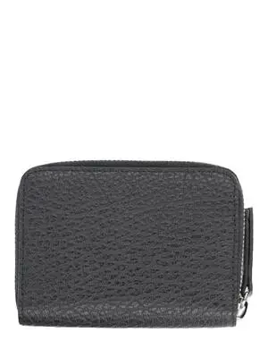 MAISON MARGIELA Leather Wallet With Key Ring - Black