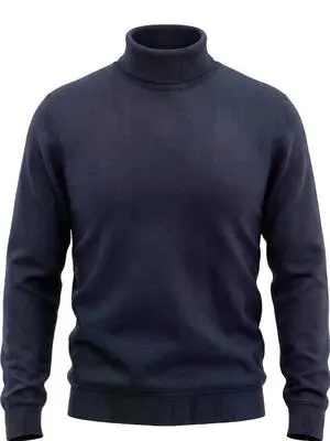 Altea Roll-neck Wool Sweater - Blue