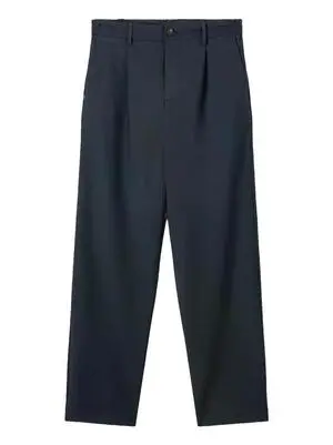 WHITE SAND Luke Pleated Trousers - Blue