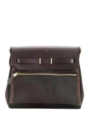 Hermès Herbag Zip Toile And Leather Shoulder Bag - Brown