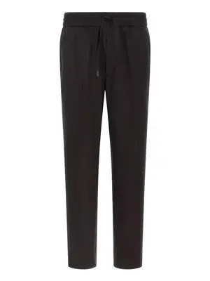 Brioni Asolo Drawstring-waist Trousers - Black