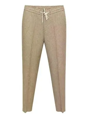 TOMBOLINI Drawstring-waistband Tapered Trousers - Neutrals