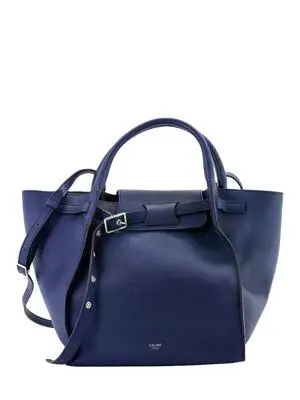 Celine Celine Big Bag Grained Calfskin Small Satchel Blue