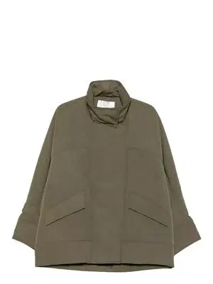 Christian Wijnants High-neck Panelled Coat - Green
