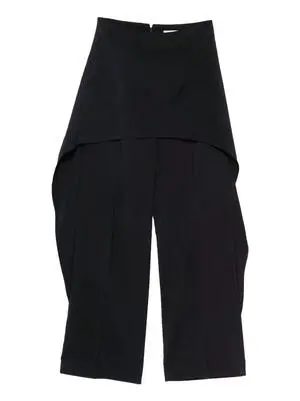 Christian Wijnants Layered Draped-detail Trousers - Blue