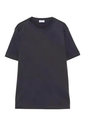 Brunello Cucinelli Monili-trim Crewneck T-shirt - Grey