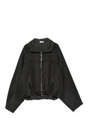 BRUNELLO CUCINELLI Brunello Cucinelli Elasticated-Hem Zip-Up Bomber Jacket