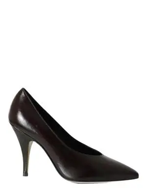 3JUIN Leather Pointed-toe Pumps - Brown