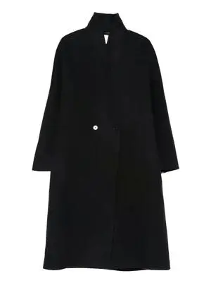 Christian Wijnants Button-fastening High-neck Coat - Blue