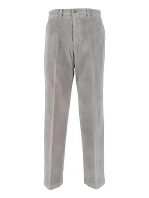 BRIGLIA 1949 Corduroy Belt-loops Trousers - Grey