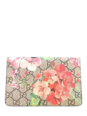 Gucci Dionysus Blooms Print Gg Coated Canvas Super Mini Crossbody Bag - Brown