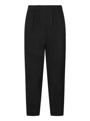 Antonelli Firenze Elasticated-waistband Turned-up-hem Trousers - Black