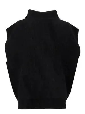 Peserico Ribbed-knit Sleeveless Sweater - Black