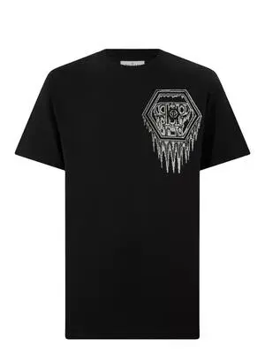 Philipp Plein Neon Space Crystal-embellished T-shirt - Black