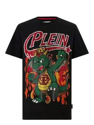 Philipp Plein Dragon-embellished T-shirt - Black