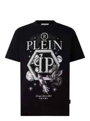 Philipp Plein Dragon-print Hexagon T-shirt - Black