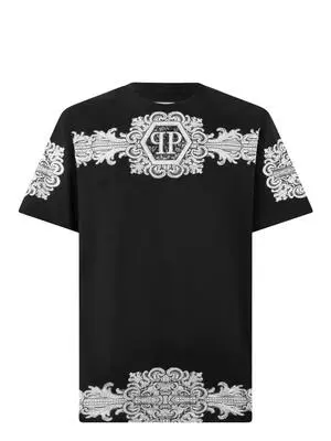 Philipp Plein Baroque Rhinestone-embellished T-shirt - Black